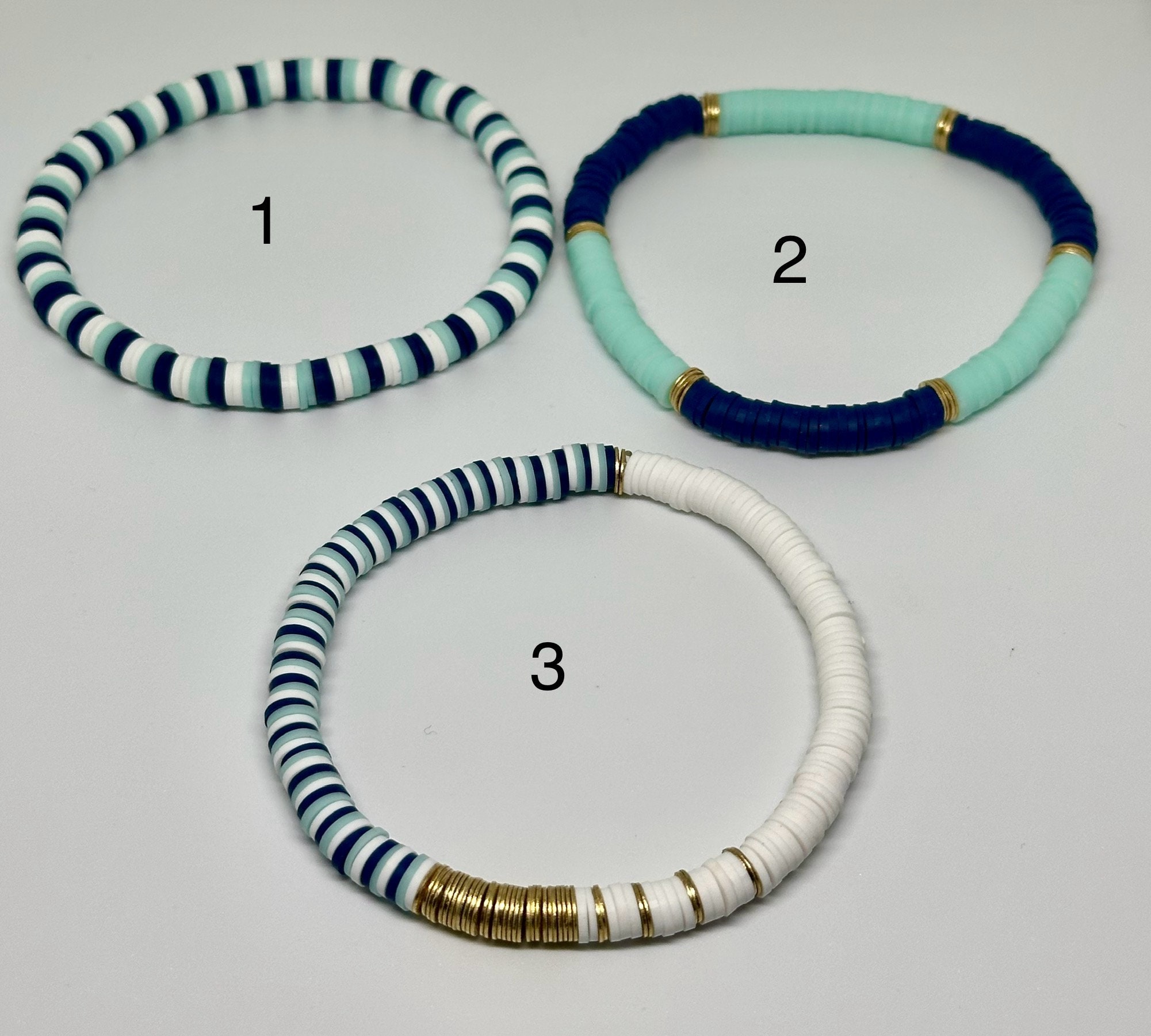 Beach Bracelet Set, Surfer Style Bracelets, Preppy Bracelets, Stacking ...