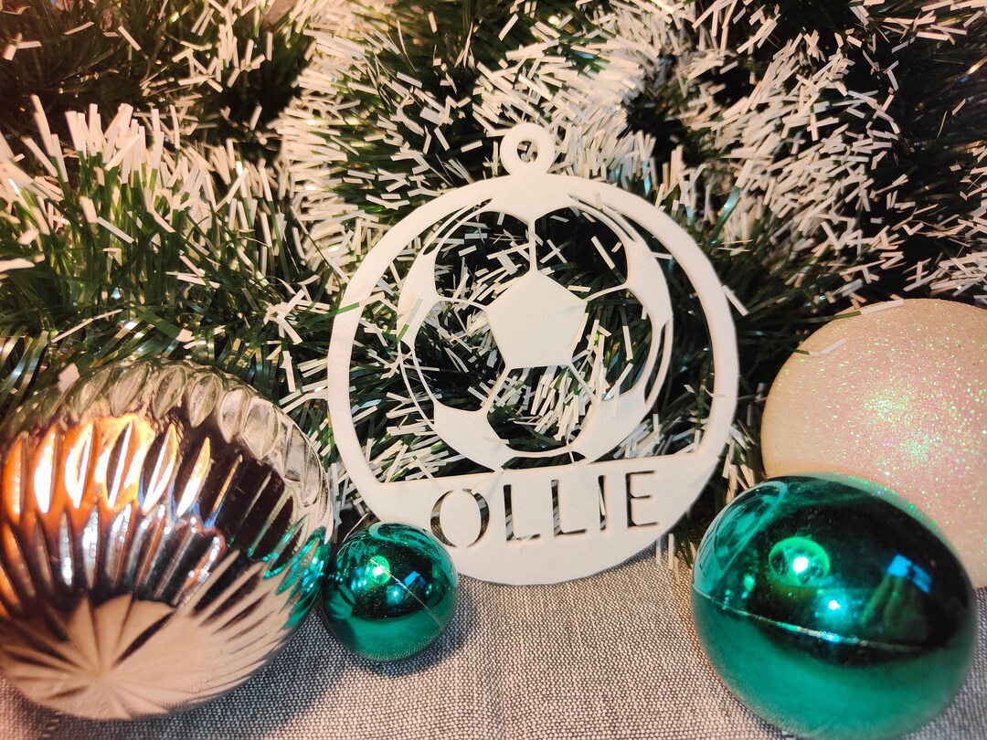 Personalised Football Bauble - Etsy UK