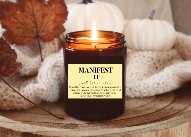 Printable Candle Labels for MANIFESTATION Rituals, SELF CARE Rituals ...