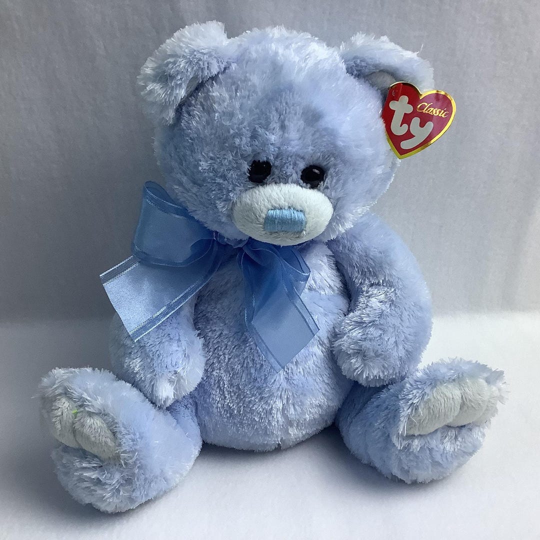 Ty Classic Plush - Radcliffe the Blue Bear - 12" NWT - Tysilk Bear - Etsy