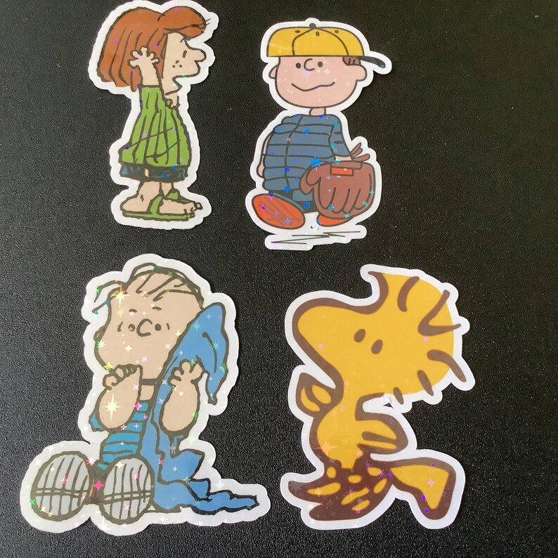 Charlie Brown & Peanuts Gang 12 Piece Set of Holographic Stickers - Etsy