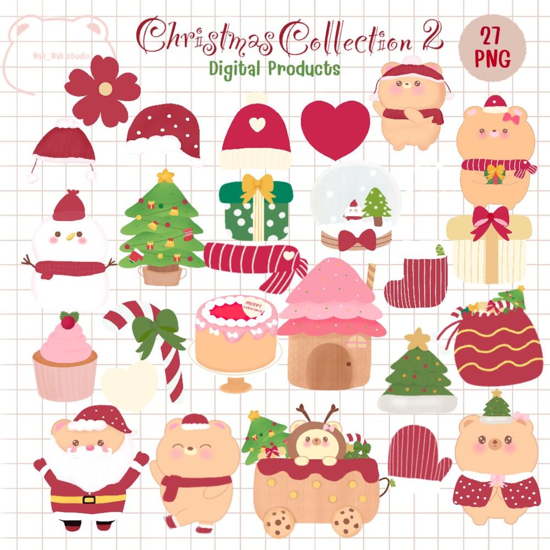 Cute Christmas Clip Art Cute Snowman Cute Xmas Characters Santa Bear ...