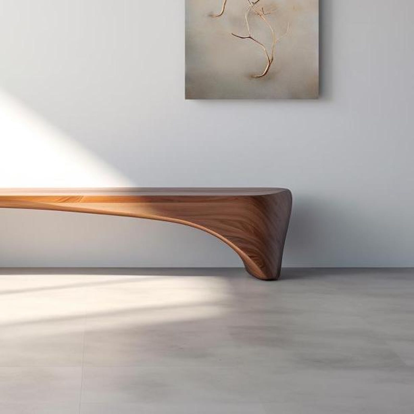 Artistic Wooden Bench Modern Entryway Home Decor Bench Etsy