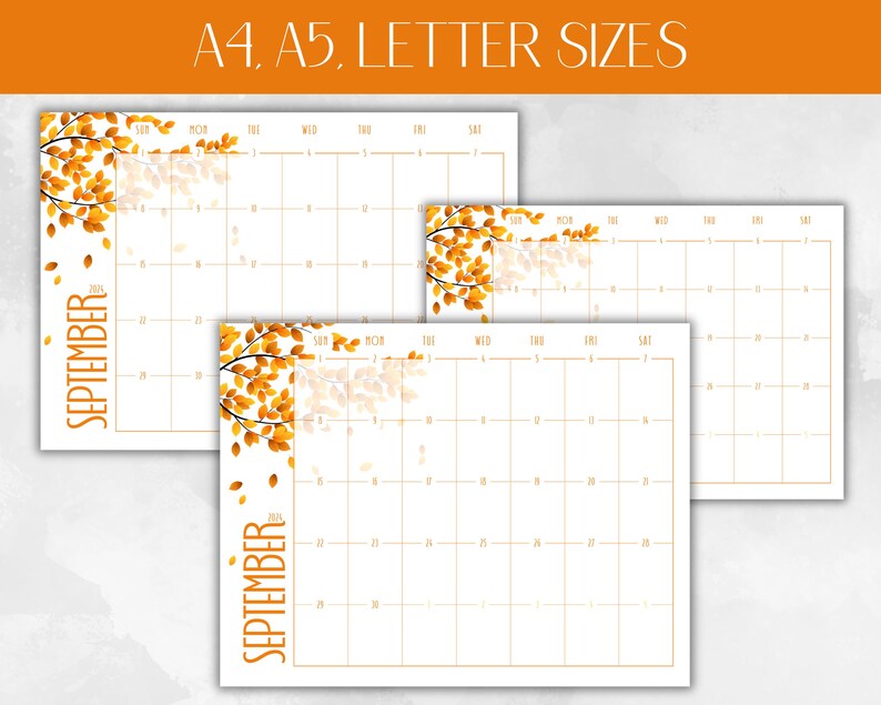 September 2024 Calendar Printable Fillable September Calendar 2024 ...