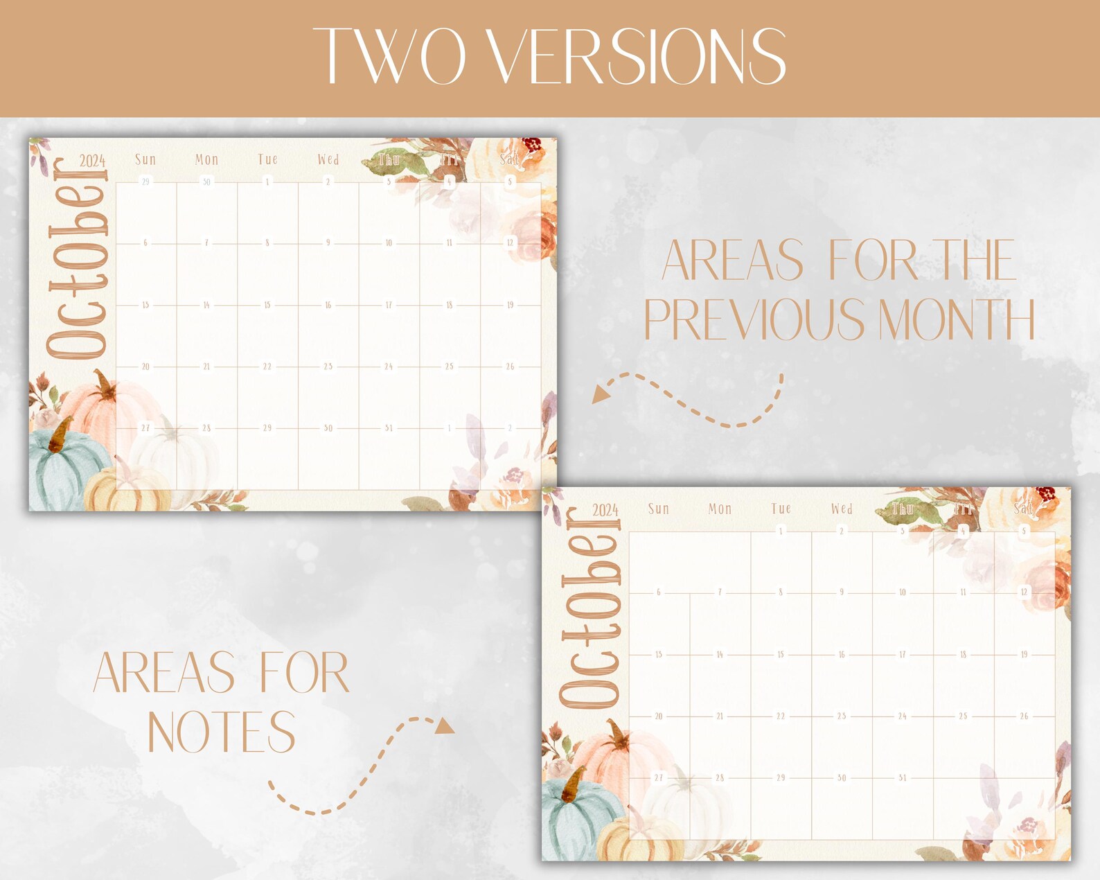 October 2024 Calendar Printable Fillable October Calendar 2024 Autumn ...