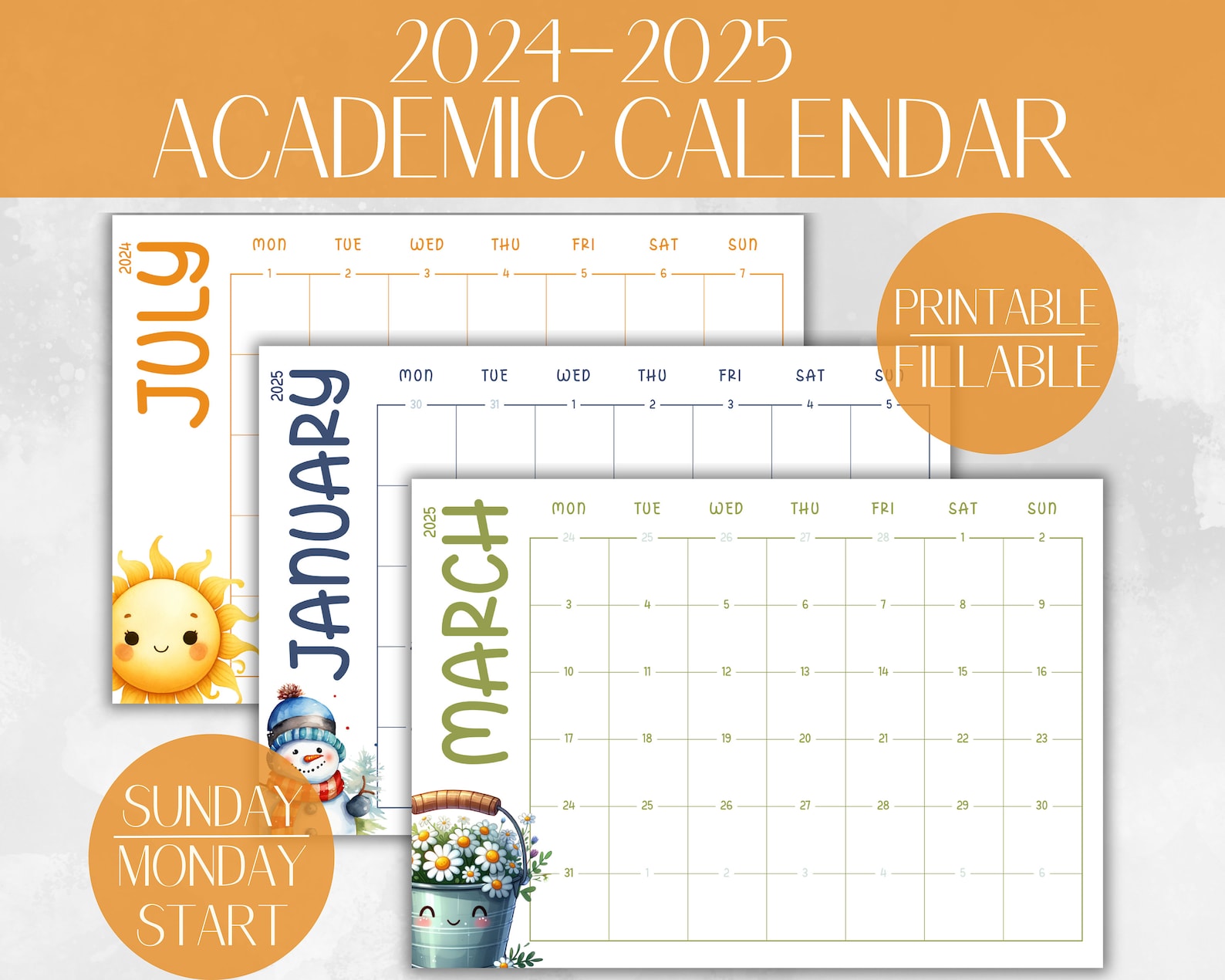 School Calendar 2024 2025 Printable Fillable Academic Calendar 2024 ...