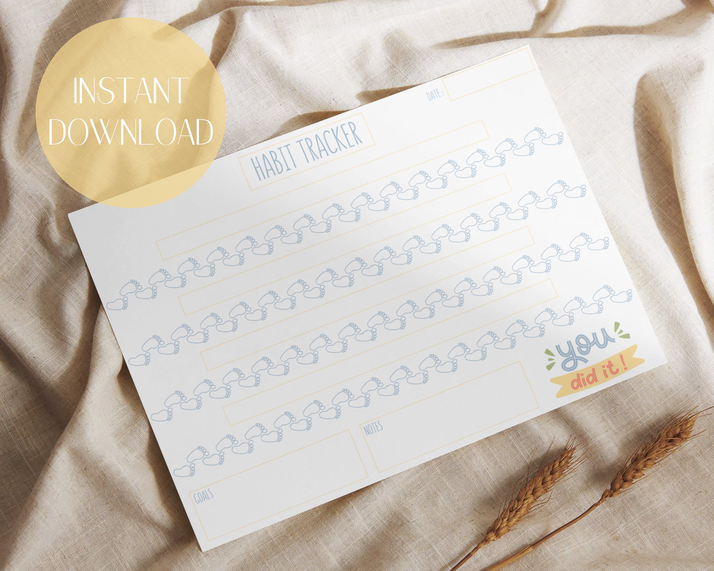 Printable Habit Tracker: Monthly Goal Planner (digital Download) - Etsy