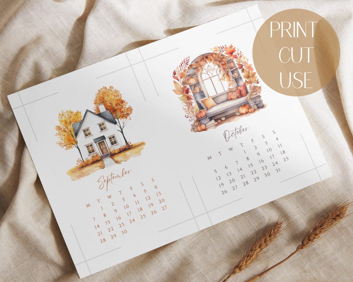 2026 Watercolor Mini Calendar: 5x7 Printable Desk or Wall Art (digital ...