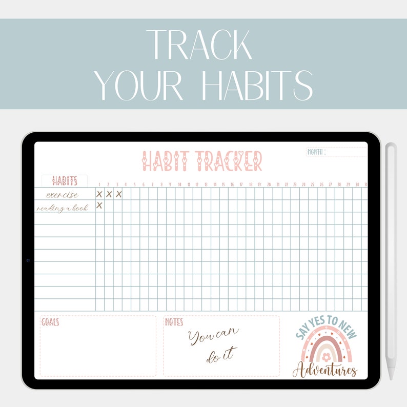 Printable Habit Tracker| Monthly Habit Tracker | Habit Tracker ...