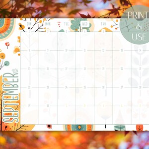 September 2024 Calendar Printable Fillable September Calendar 2024 ...