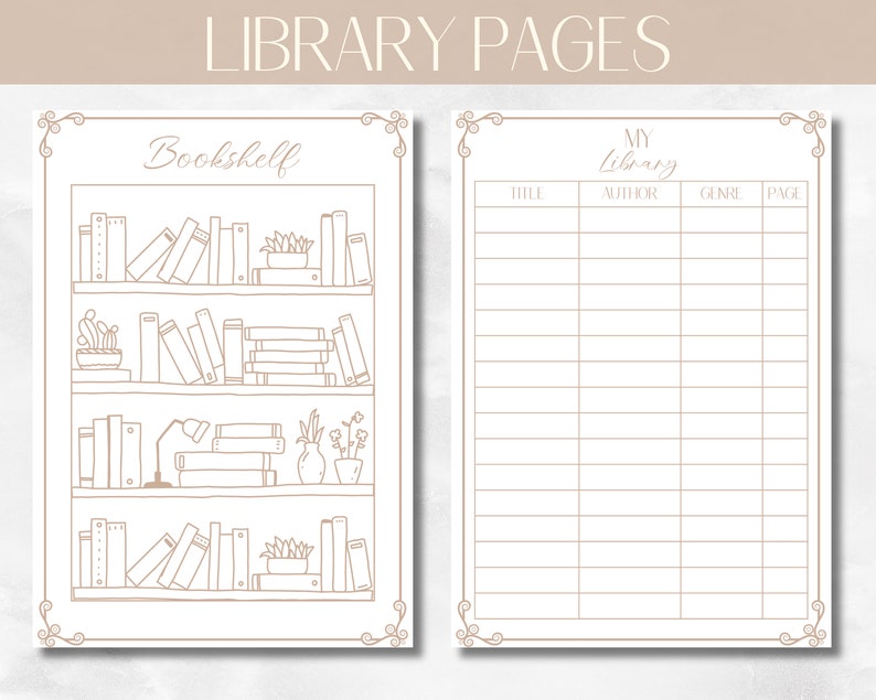 Printable Reading Journal Printable Reading Planner Book Journal Book ...