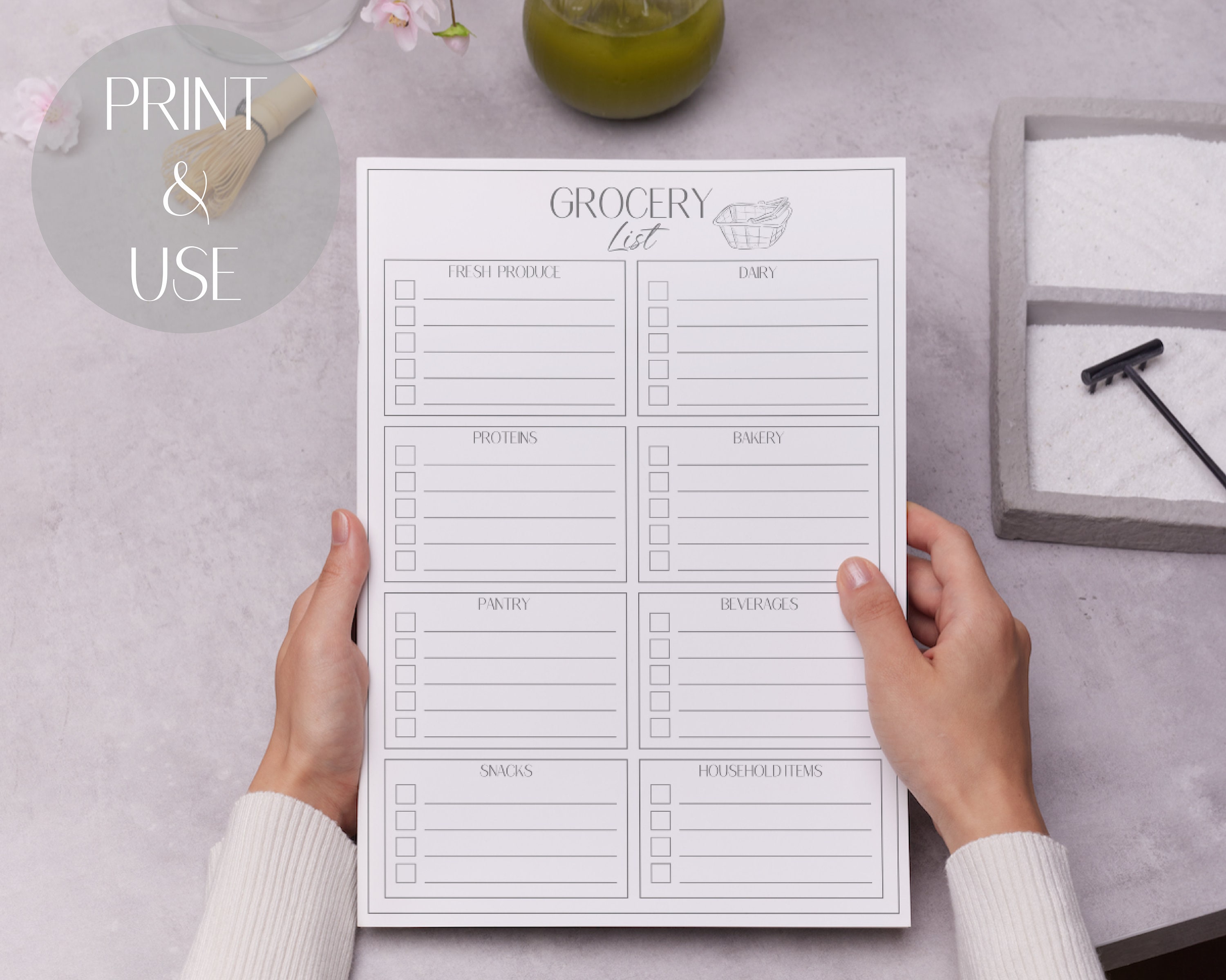 Grocery List Printable, Grocery Shopping List, Grocery List Template ...
