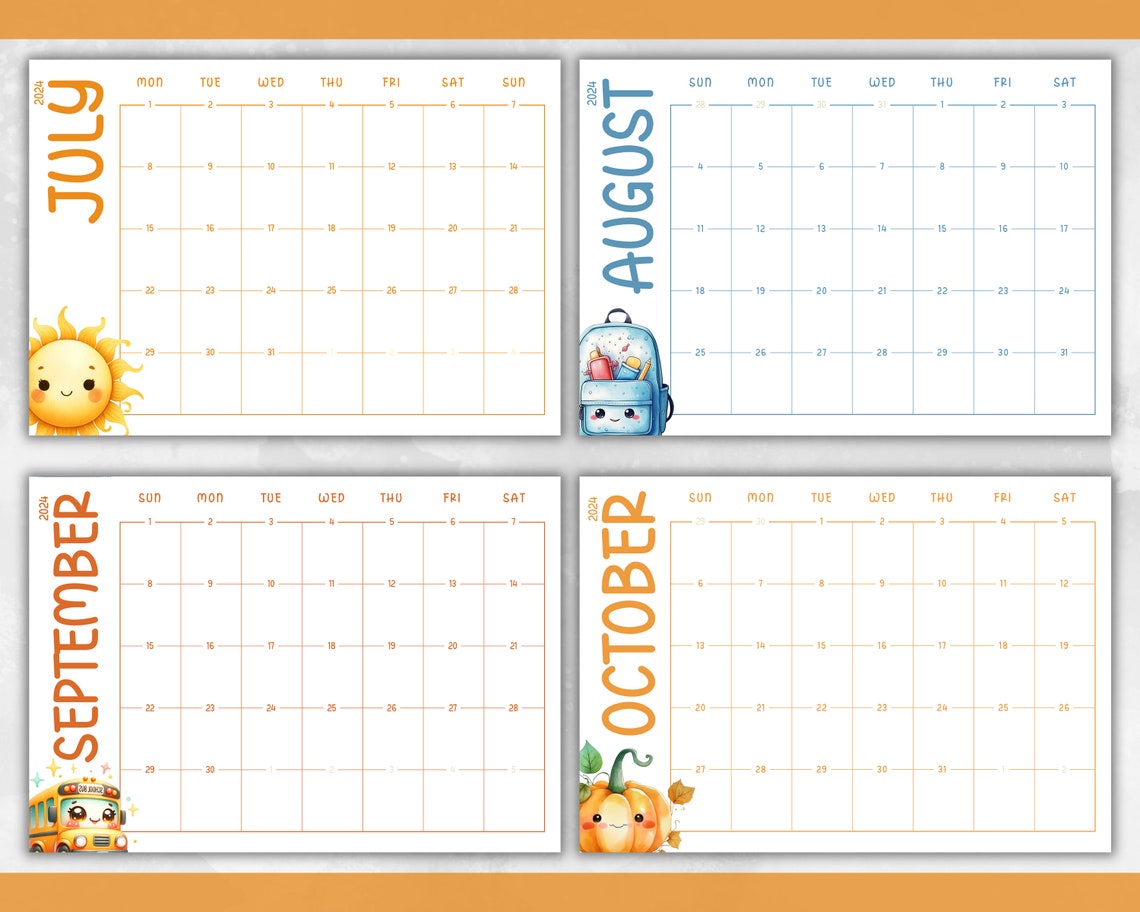 School Calendar 2024 2025 Printable Fillable Academic Calendar 2024 ...