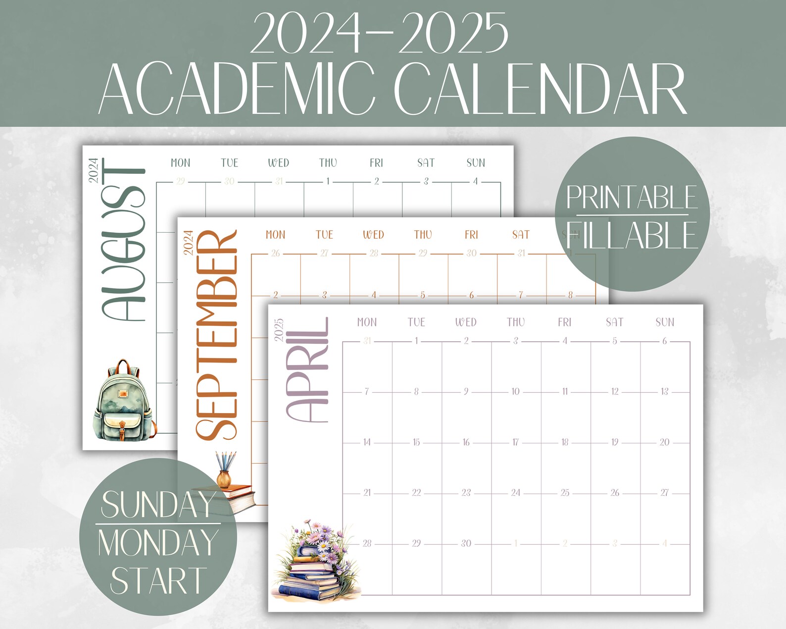 School Calendar 2024 2025 Printable Fillable Academic Calendar 2024 ...