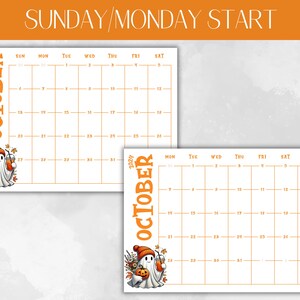 October 2024 Calendar Printable Fillable October Calendar Halloween ...