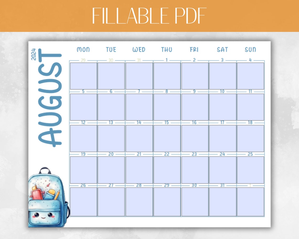 School Calendar 2024 2025 Printable Fillable Academic Calendar 2024 ...