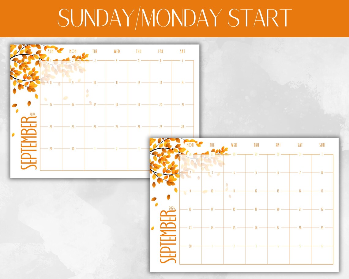 September 2024 Calendar Printable Fillable September Calendar 2024 ...