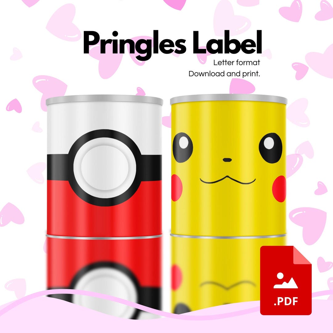 Shaker Label / Pringles Label / Favor Box for Party / Party Supplies - Etsy