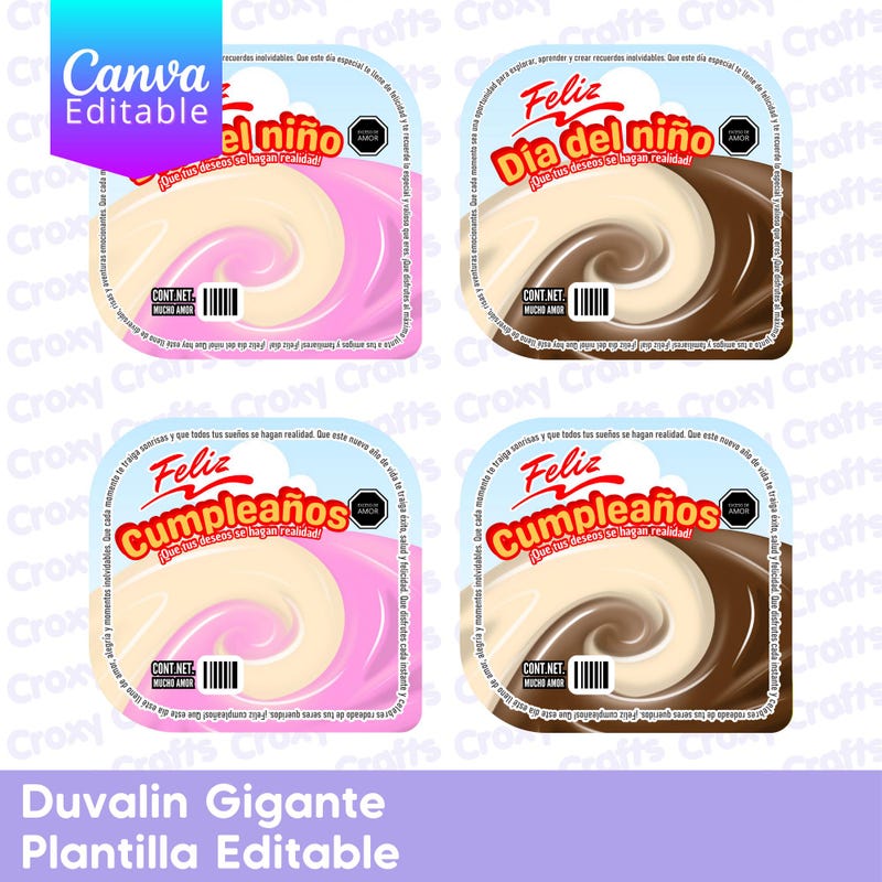 Plantillas para duvalin gigante - Etsy México
