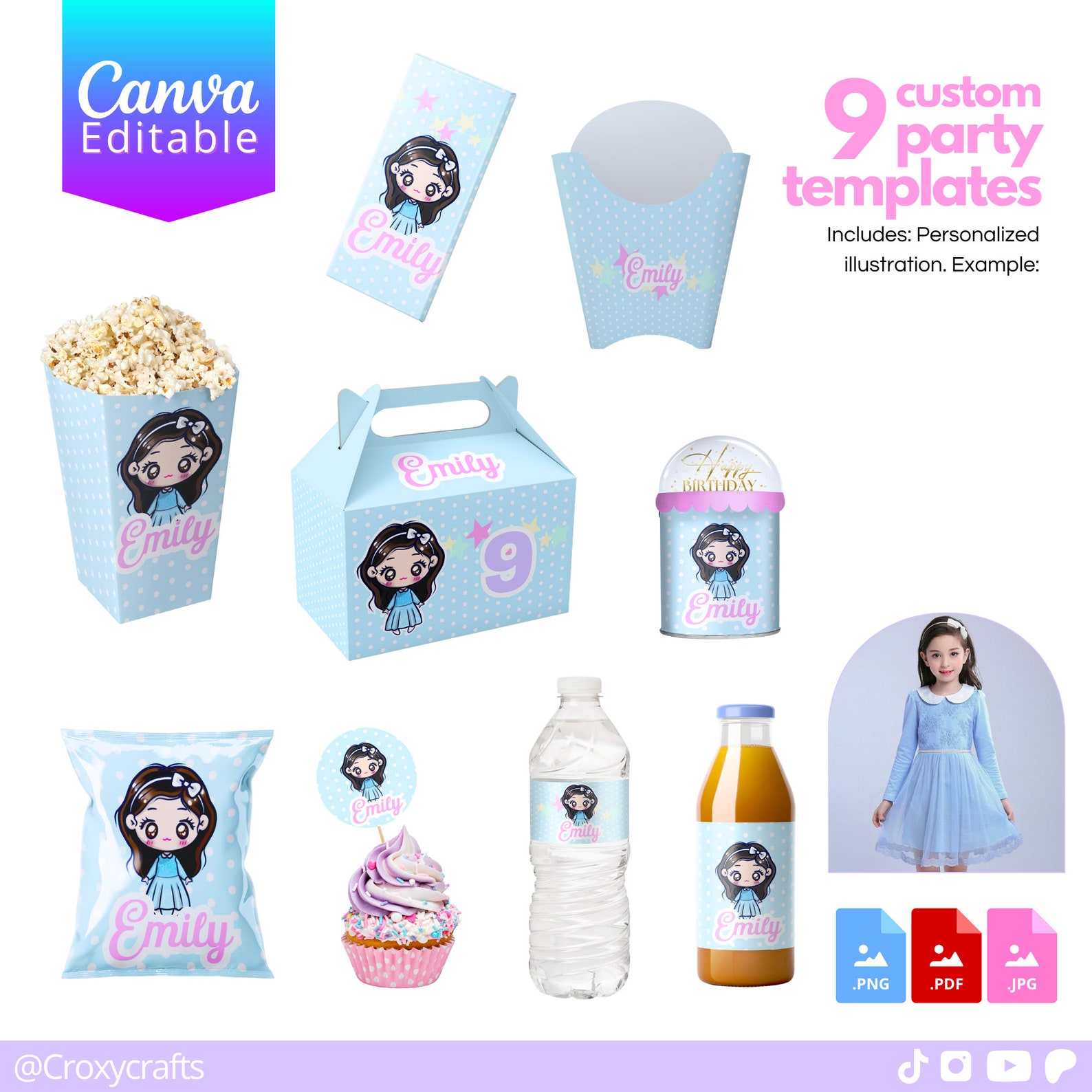 Party Pack Templates / Party Kit Printable / CANVA - Etsy