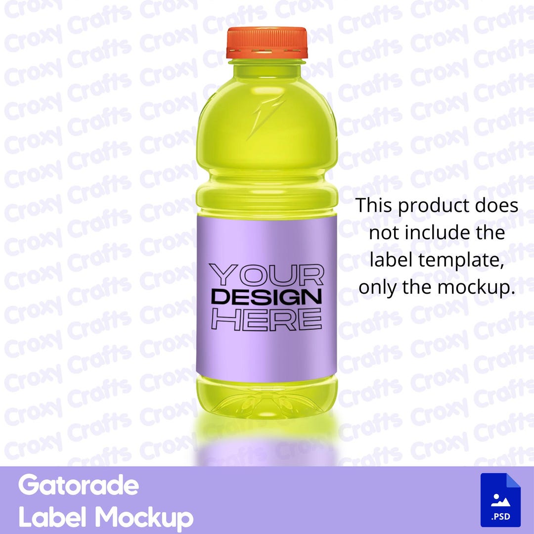 Gatorade Label MOCKUP / Show Your Products - Etsy
