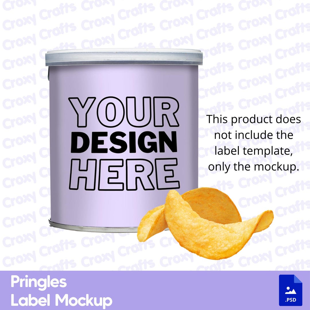 Pringles Label Mockup / PSD File / Editable - Etsy