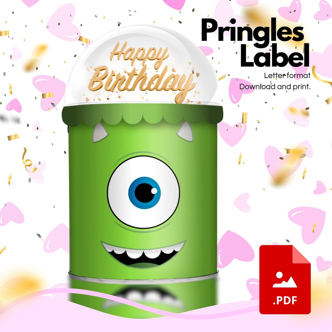 Shaker Label / Pringles Label / Favor Box for Party / Party Supplies - Etsy