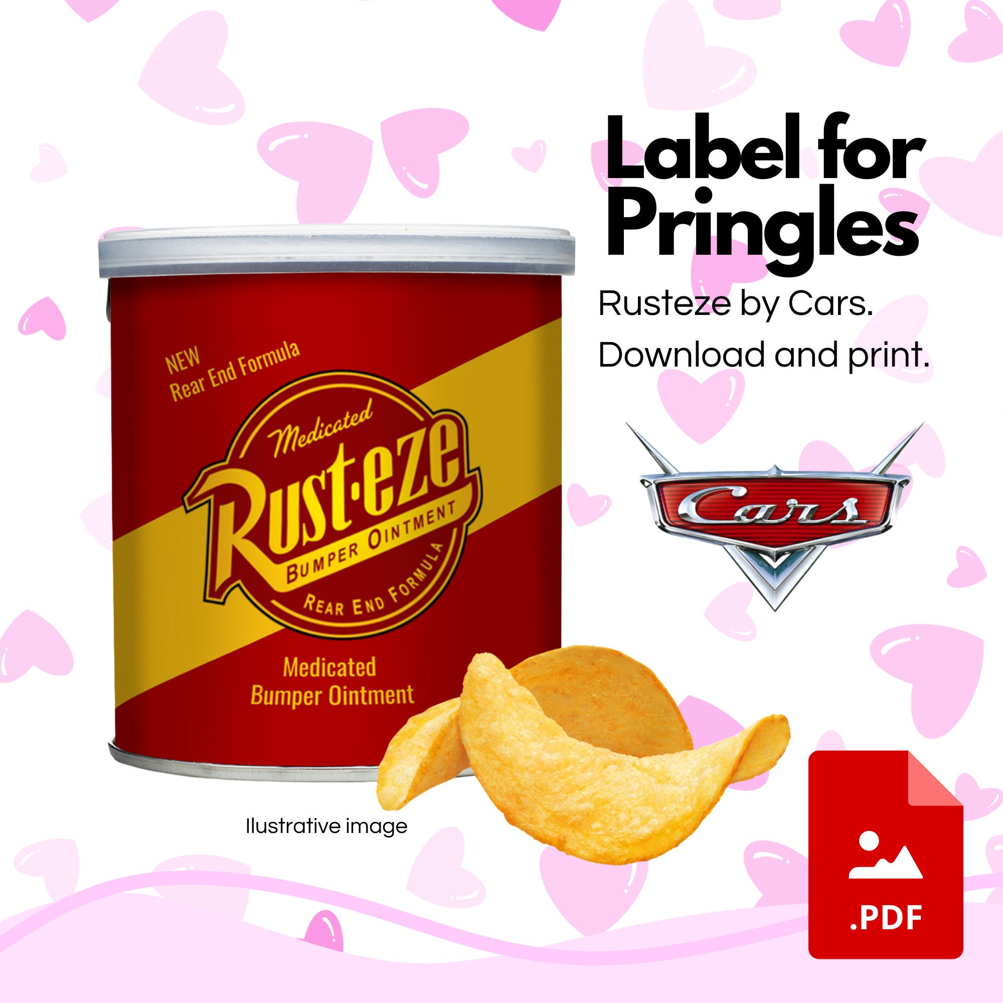 Label Pringles Rusteze / Cars / Party Decorations - Etsy