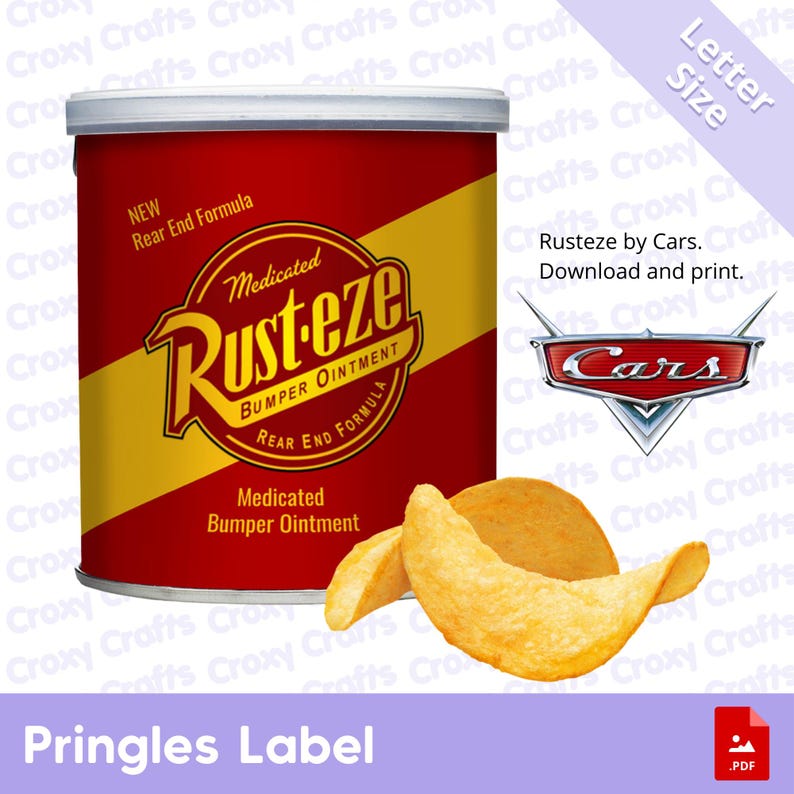 Label Pringles Rusteze / Cars / Party Decorations - Etsy