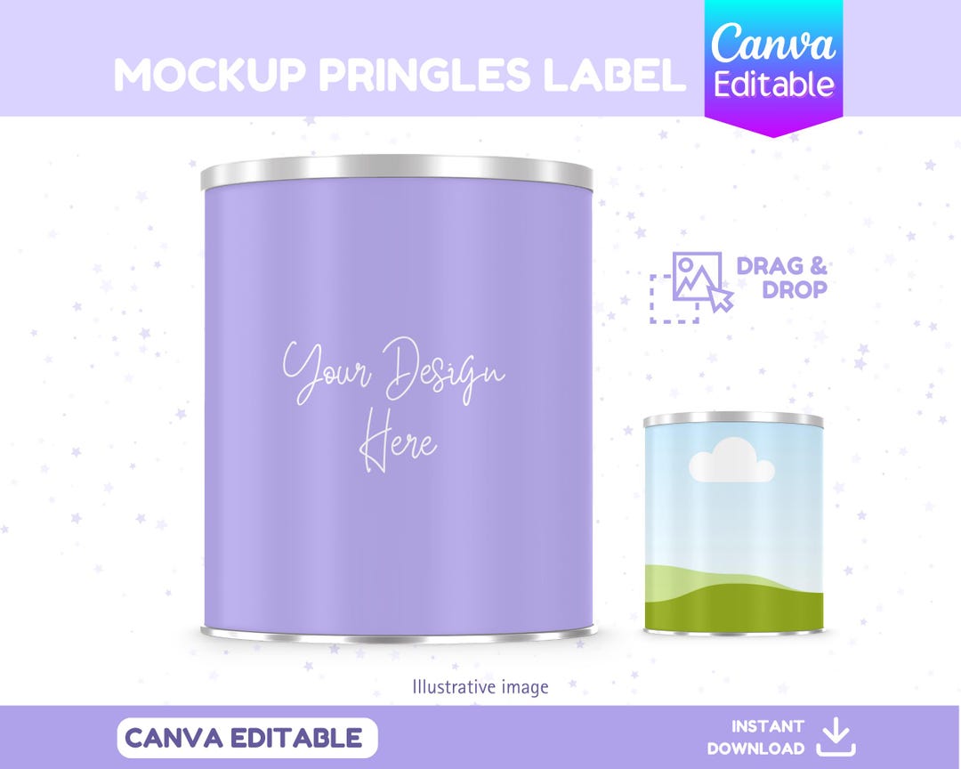 Pringles Can Mockup Label Mockup Editable Canva - Etsy