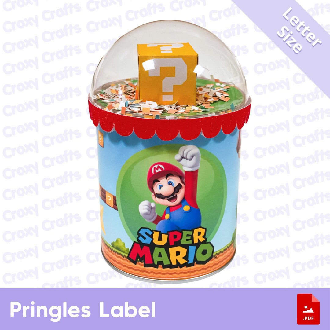 Shaker Super Mario / Pringles Label Mario / Favor Box for Party ...
