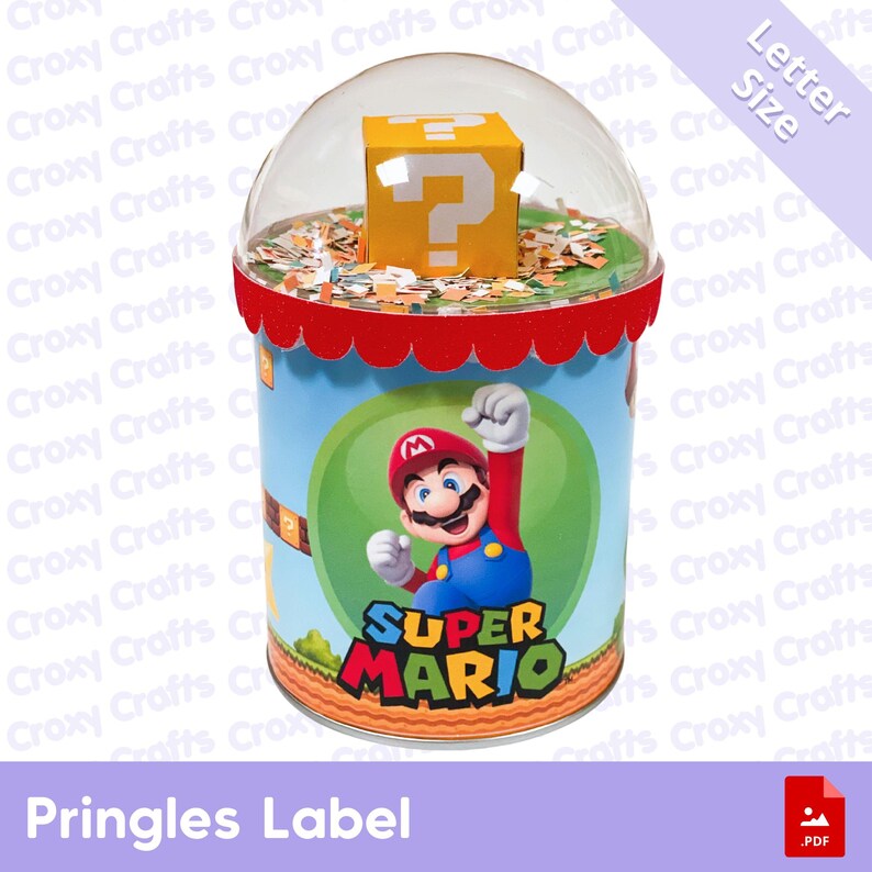Shaker Super Mario / Pringles Label Mario / Favor Box for Party ...
