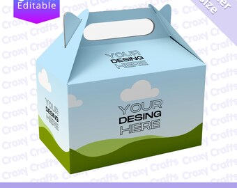 Tall Gable Box, Editable, Canva Template - Etsy