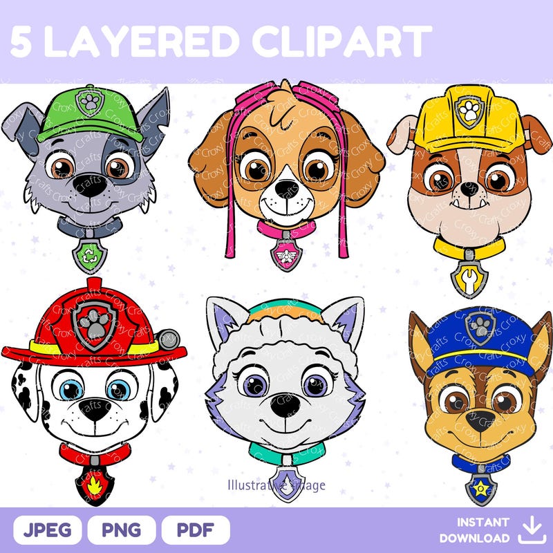 Paw Patrol Svg Layered - Etsy