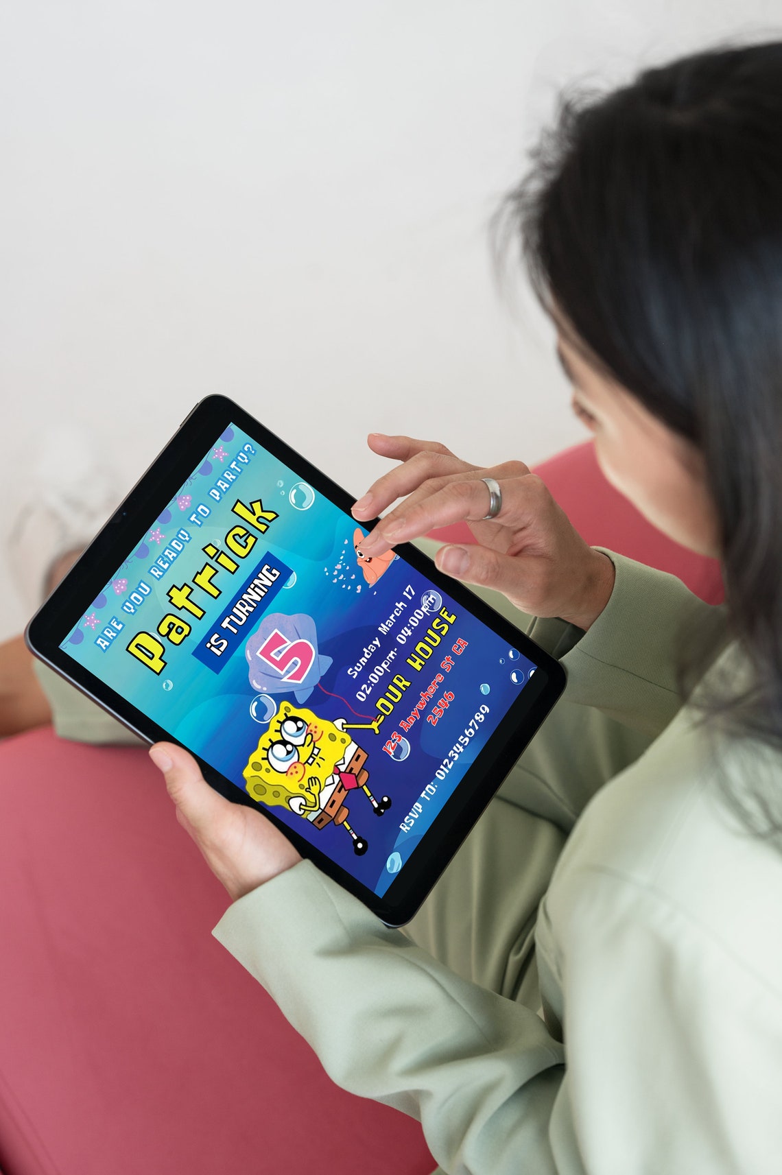 Cartoon Anime Invitation Cartoon Invitation Sponge Birthday Invitation ...