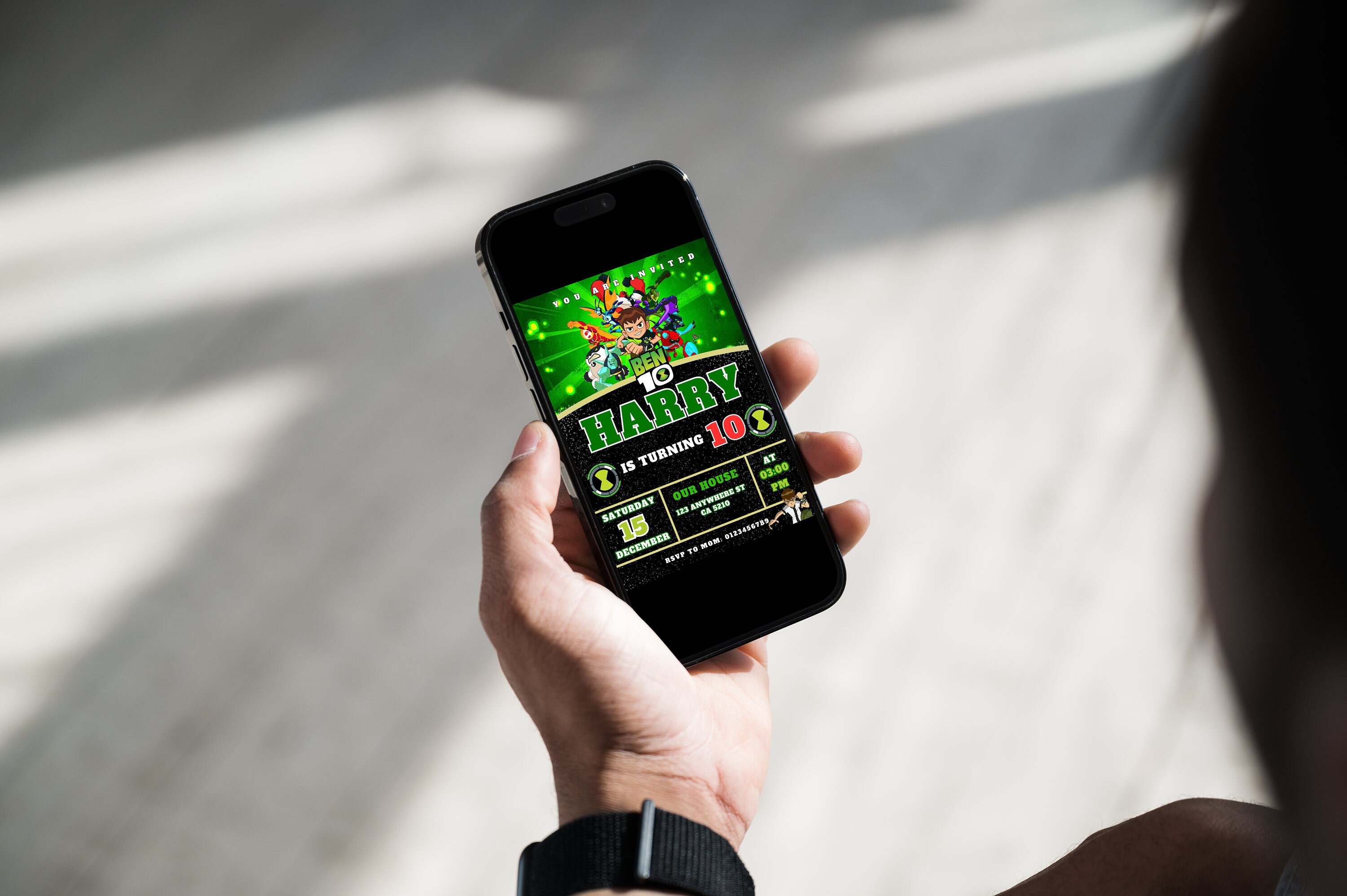 Cartoon Anime Invitation Anime Invitation Ben Birthday Invitation ...