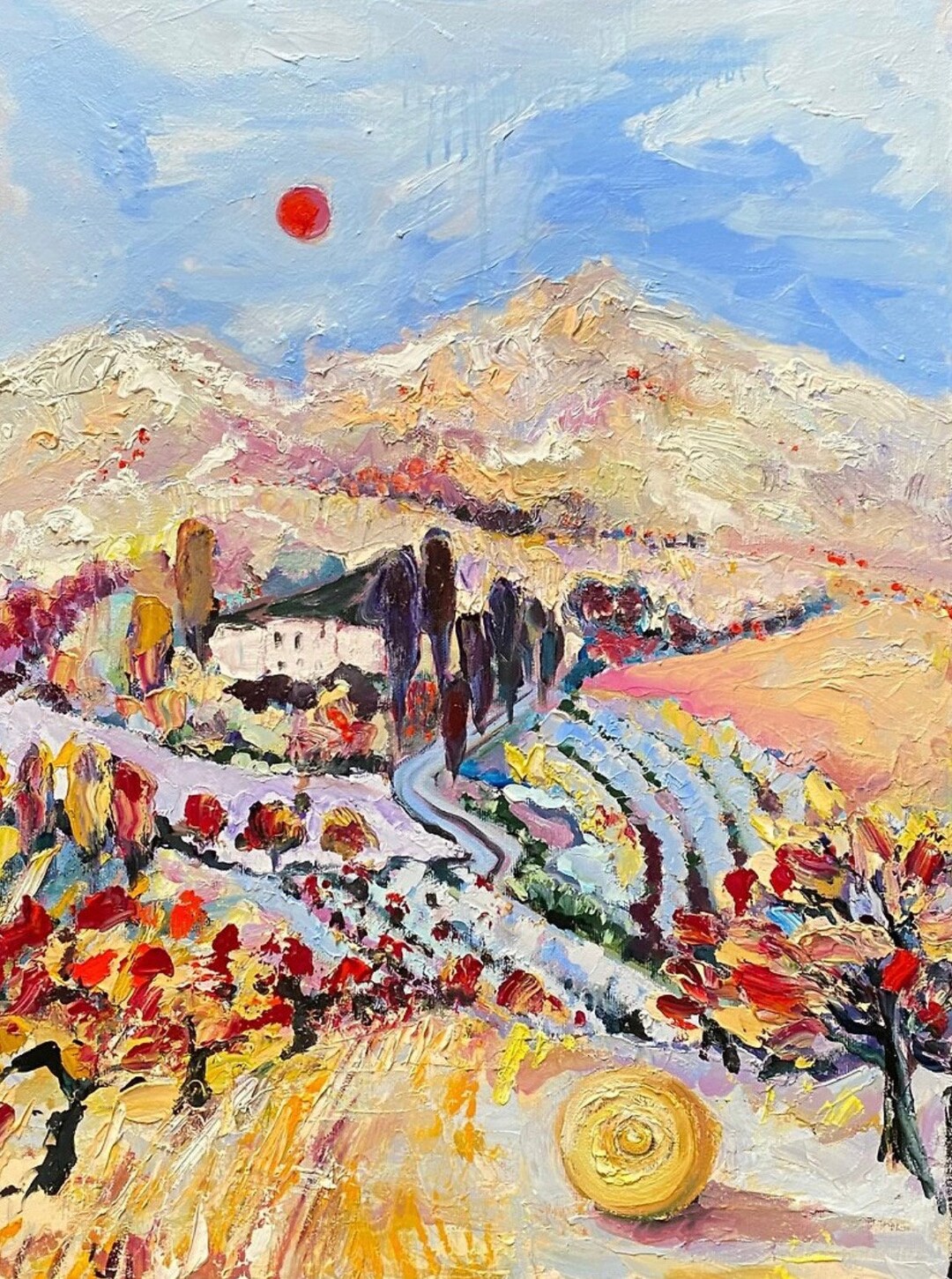 Made to Order, Apple Fields, Abstract Landscape Painting, Impressionism ...
