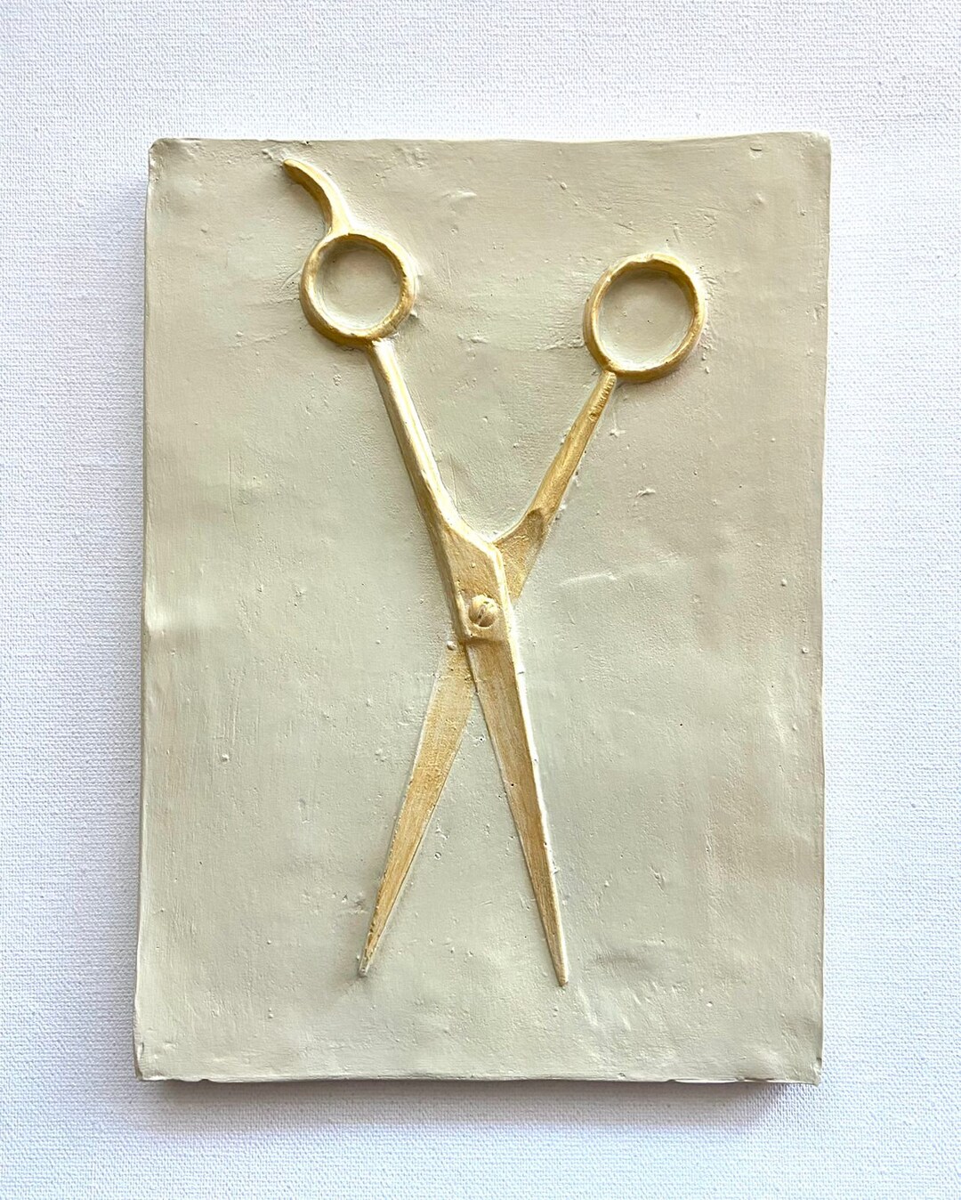 Wall Panel,hairdresser's Scissors, Original Wall Bas-relief, Gypsum Bas ...