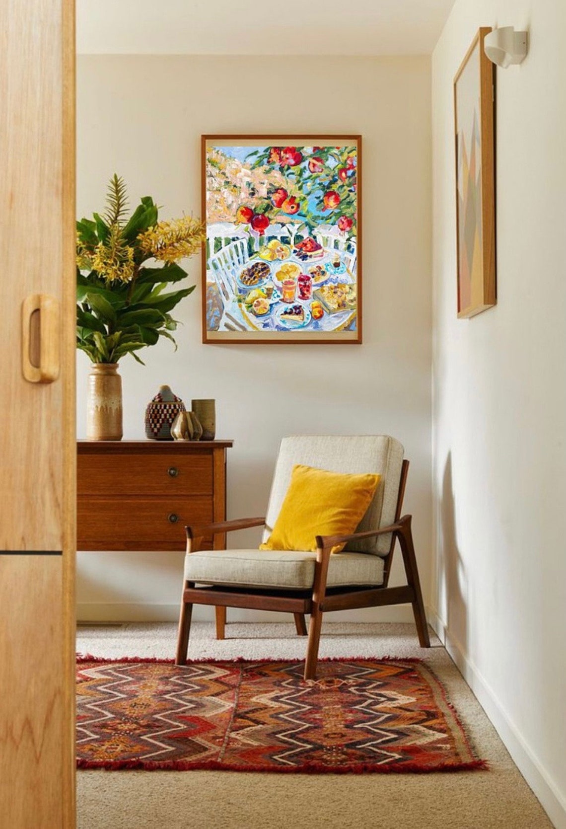 Made to Order Painting, Breakfast Under Pomegranate Tree, Food Art ...