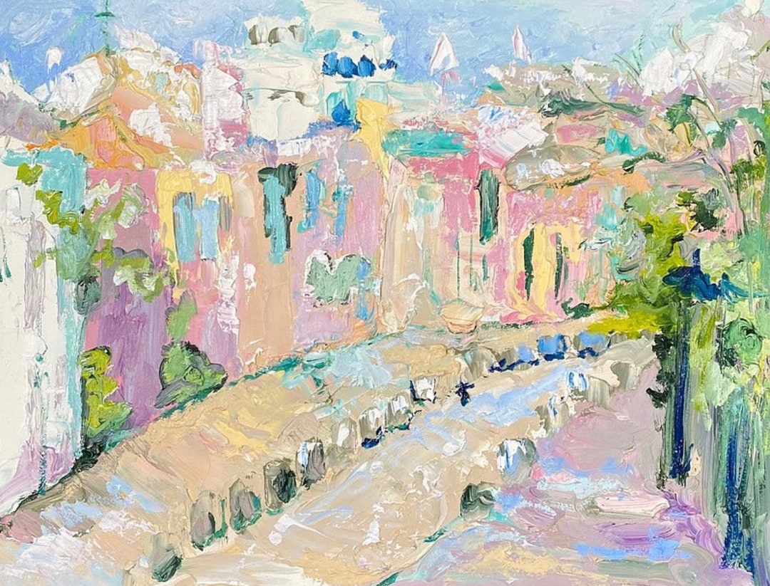 Original Oil Cityscape Painting, Montmartre, Impressionism Art ...