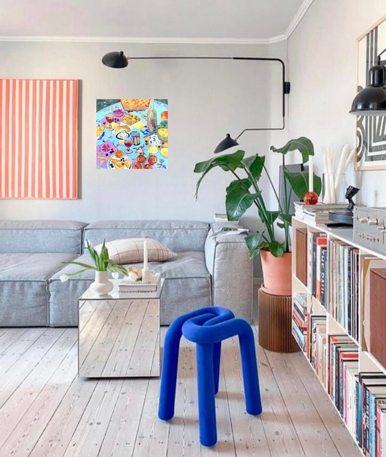 Lunch in Provence, Original Oil Painting on Canvas, Food Picture, Food ...