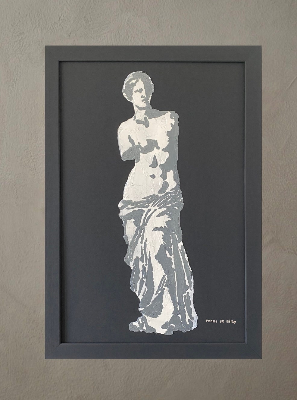 Venus De Milo, Original Acrylic Painting on Canvas, Woman Beauty, Wall ...