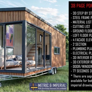Tiny House on Wheels, Cabin Plan, Small House Blueprint - Etsy