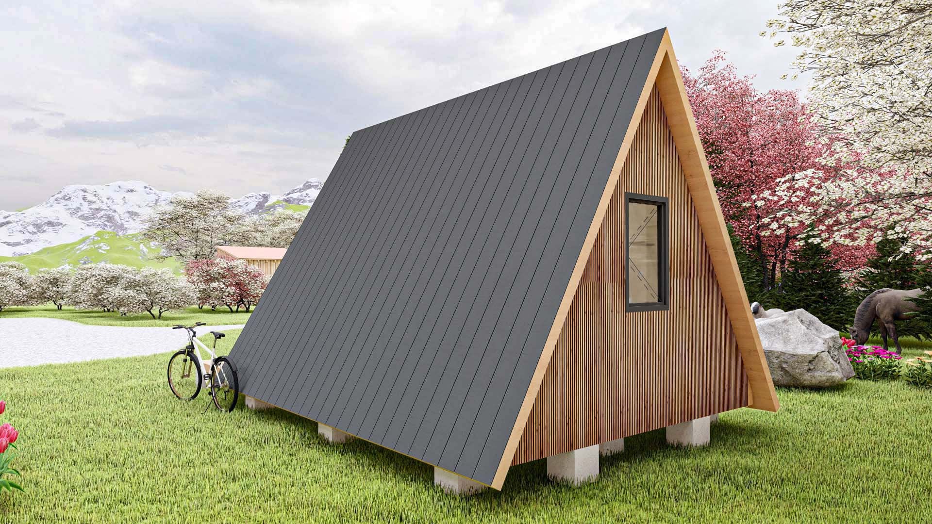 A Frame Cabin Plans 12' X 17' 1 Bedroom 200 SF, A Frame House Plans ...