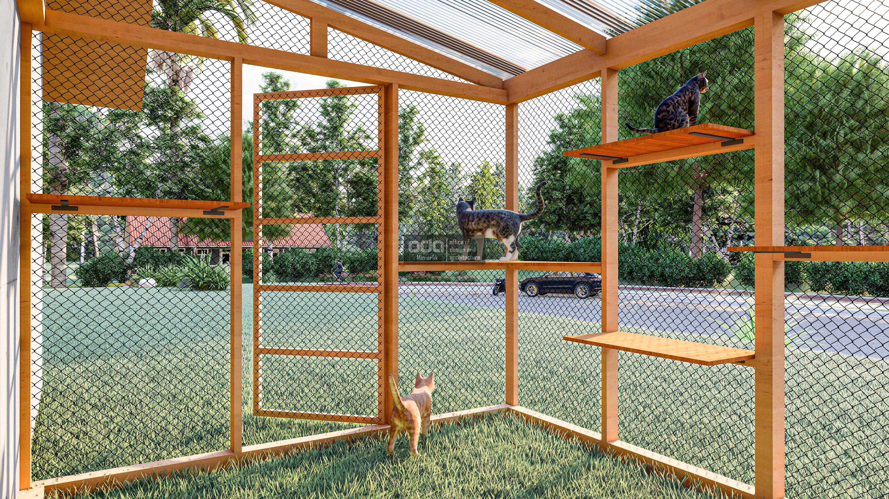Catio Plans 9x12, Cat House Plans, DIY Cat Playground Plans, Outdoor ...