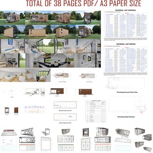 Tiny House on Wheels, Cabin Plan, Small House Blueprint - Etsy