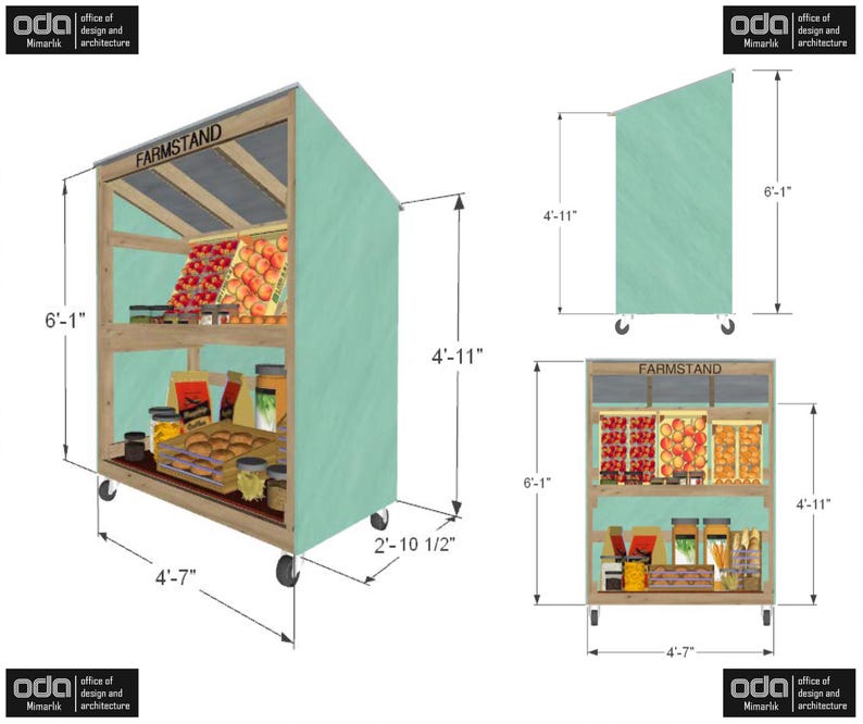 DIY Farmstand Plans, Mobile Market Cart, Flower Stand (PDF Pattern) - Etsy