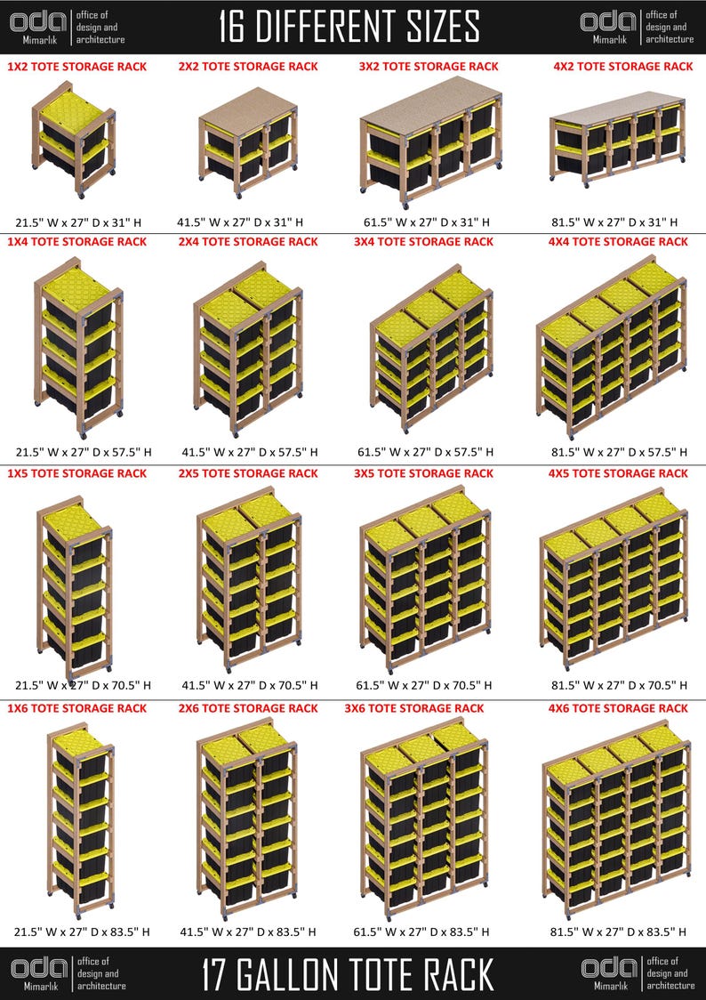 17 Gallon Tote Rack, DIY Plans, Tote Storage Rack Plans, 17 Gallon ...