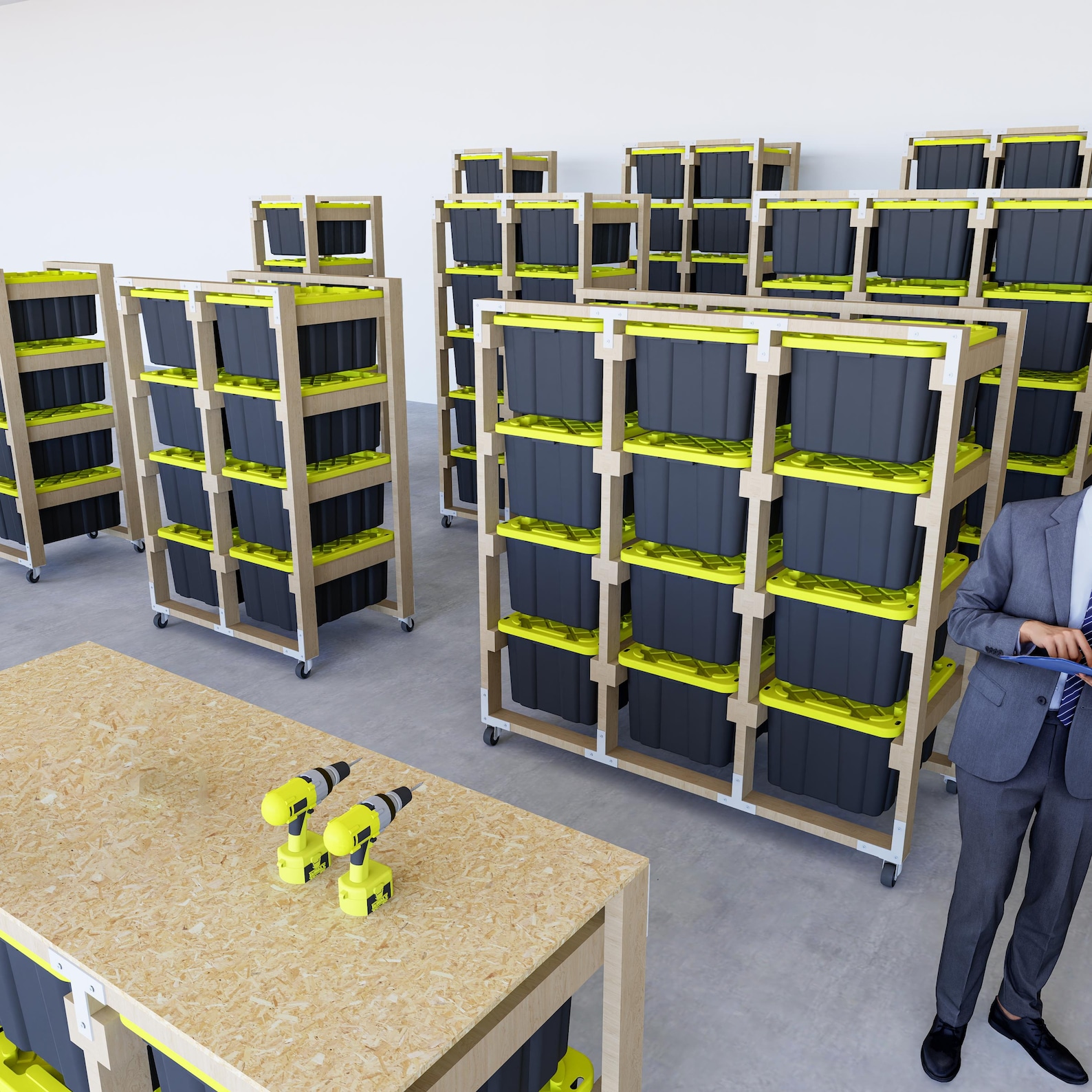 27 Gallon Tote Rack Plans, DIY Tote Storage Rack, 27 Gallon Tote ...