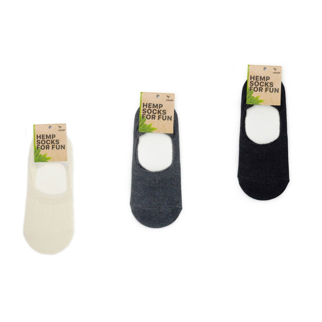 Organic 3x Set of Hemp Socks, No-show Socks, Real Organic Hemp Casual ...